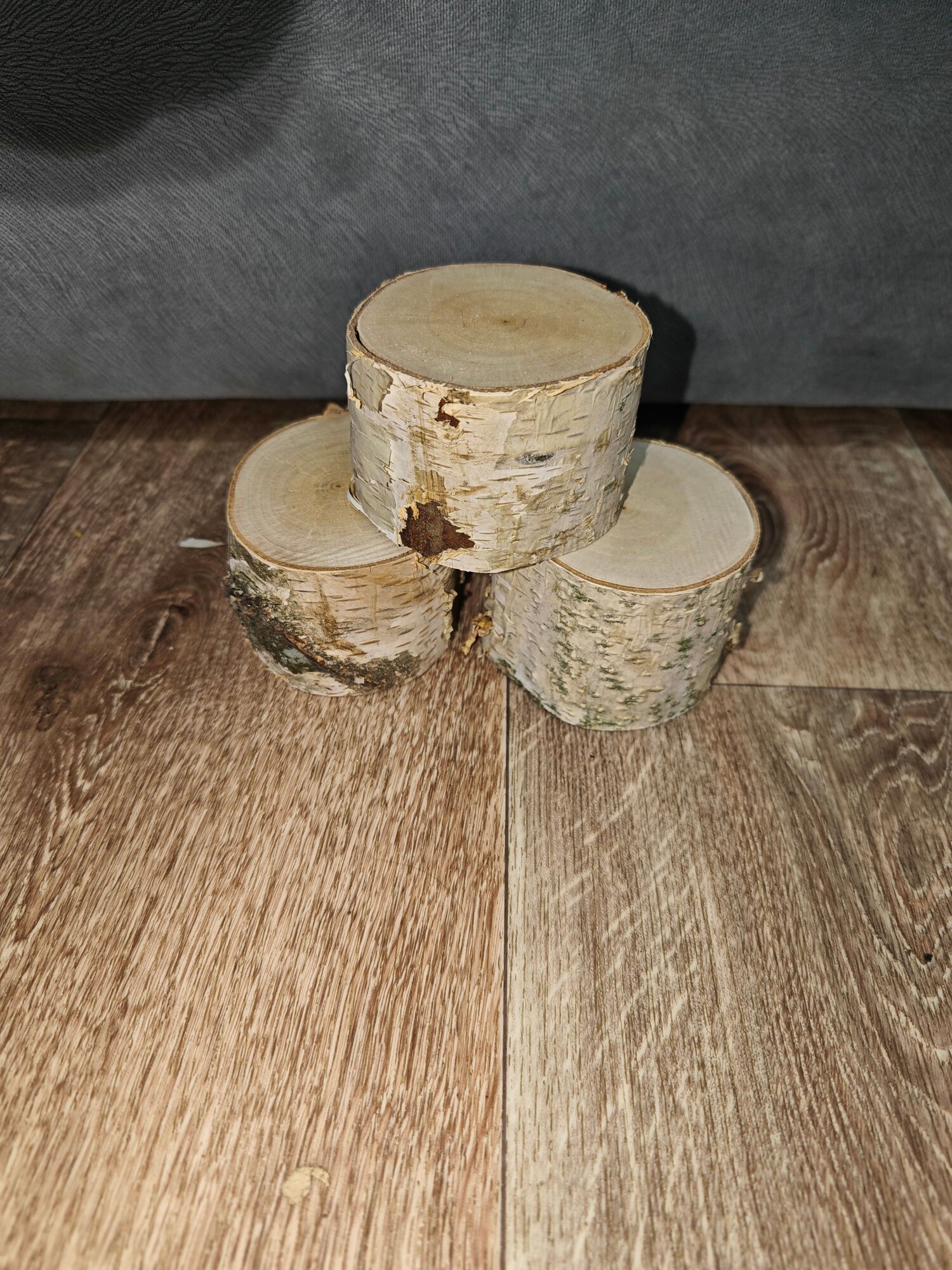 Пенек декоративный из березы высотой 6 см, диаметр 8 см.