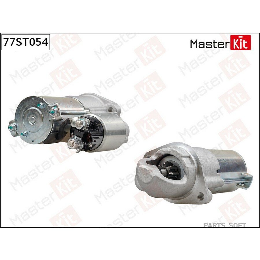 77ST054 Стартер HYUNDAIKIA 2.02.4 07- 1.2kw от официального дистрибьютора, MASTERKIT, артикул 77ST054