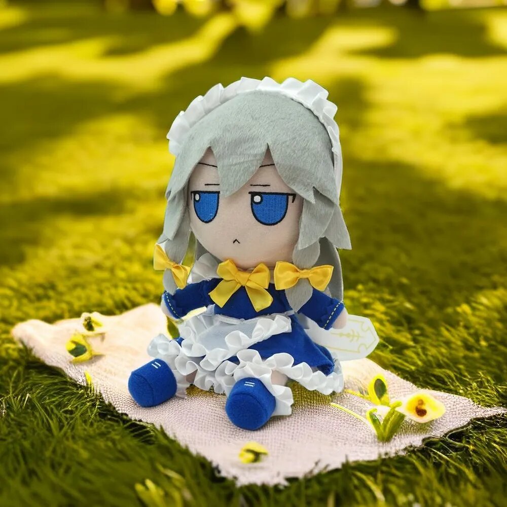 Аниме Мягкие Игрушки TouHou Project Fumo Izayoi Sakuya / Сакуя Изаёи Игрушка Антистресс 20 CM