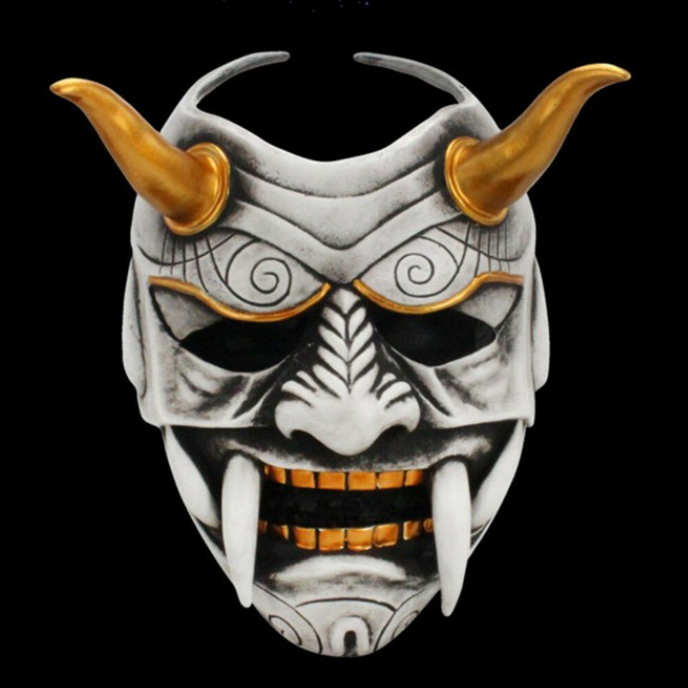 2026 Японская красная маска Хання, красная маска демона, белая маска онигакуре, бабочка Рин Рин, декор для Хэллоуина