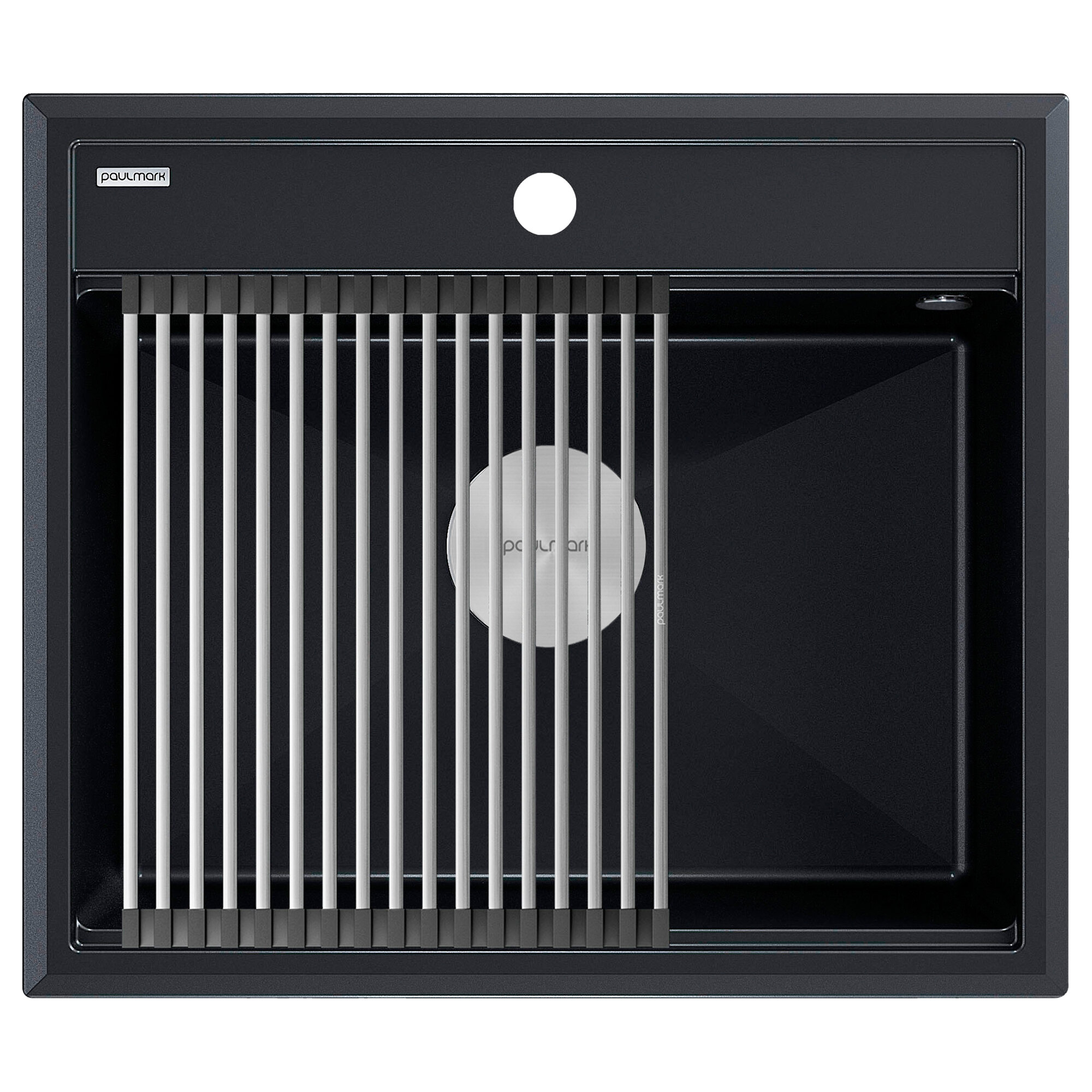 Кухонная мойка Paulmark STEPIA 60 PM115951-BLM черный Искусственный камень