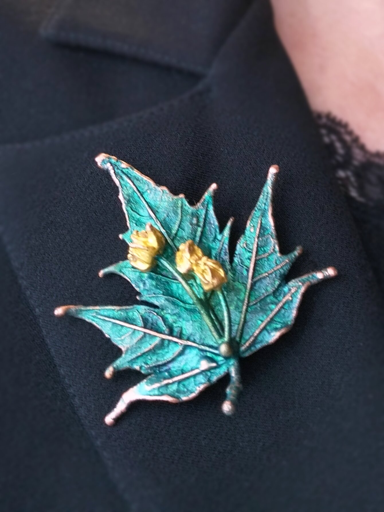 Брошь Медная мастерская GALATEA