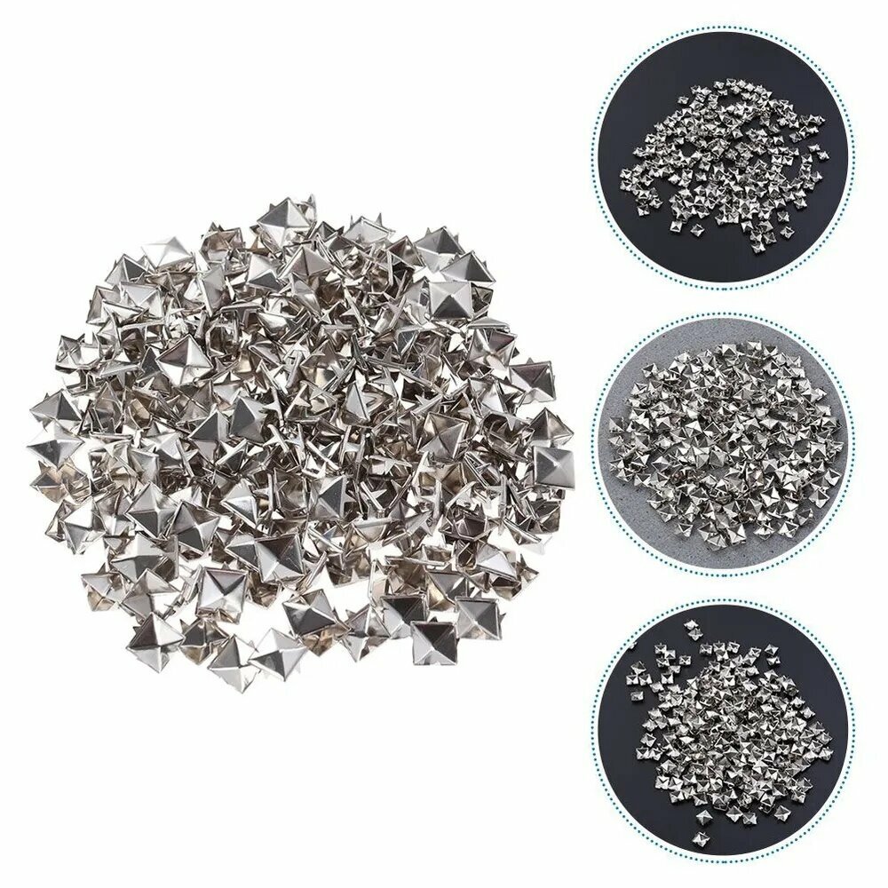 Крепежные Шипы, Квадратные, Серебристые, Для Diy Проектов И Модификации Обуви, 100 Шт