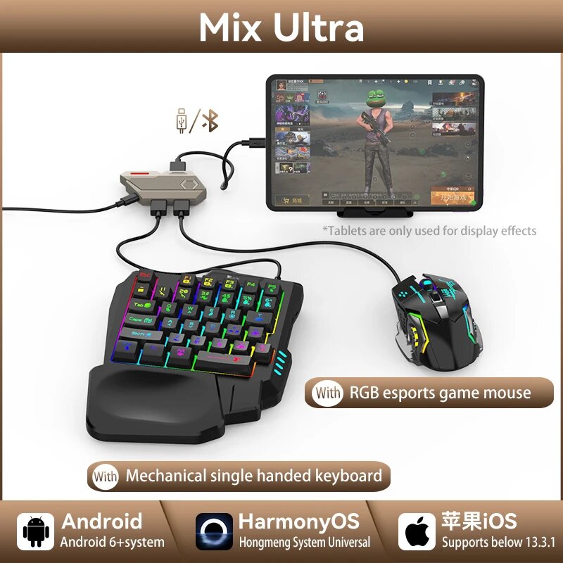 Бестселлер Mix Ultra для мобильных устройств Android IOS Harmony OS беспроводной преобразователь обеспечивает управление съемкой и отдачей в PUBG через мышь и клавиатуру