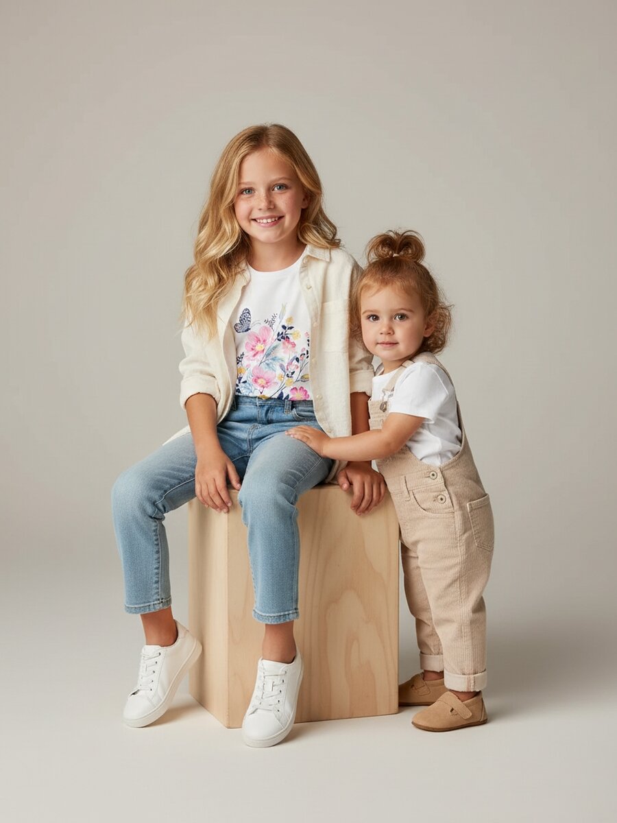 Футболка Max&Jessi Зима 2026, размер 4-5 лет, белый — фото 1