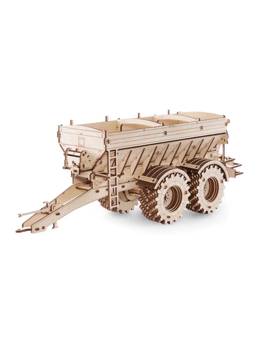Деревянный конструктор Тяжелый трактор K-7M с прицепом