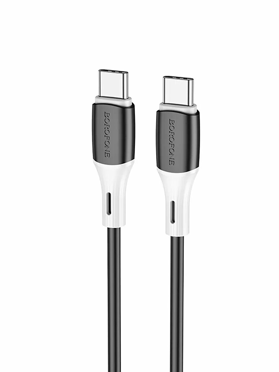 Кабель Borofone BX79 Type-C to Type-C силиконовый, 60W, 3А, 1 метр / с быстрой зарядкой для Android, iPhone 15-17