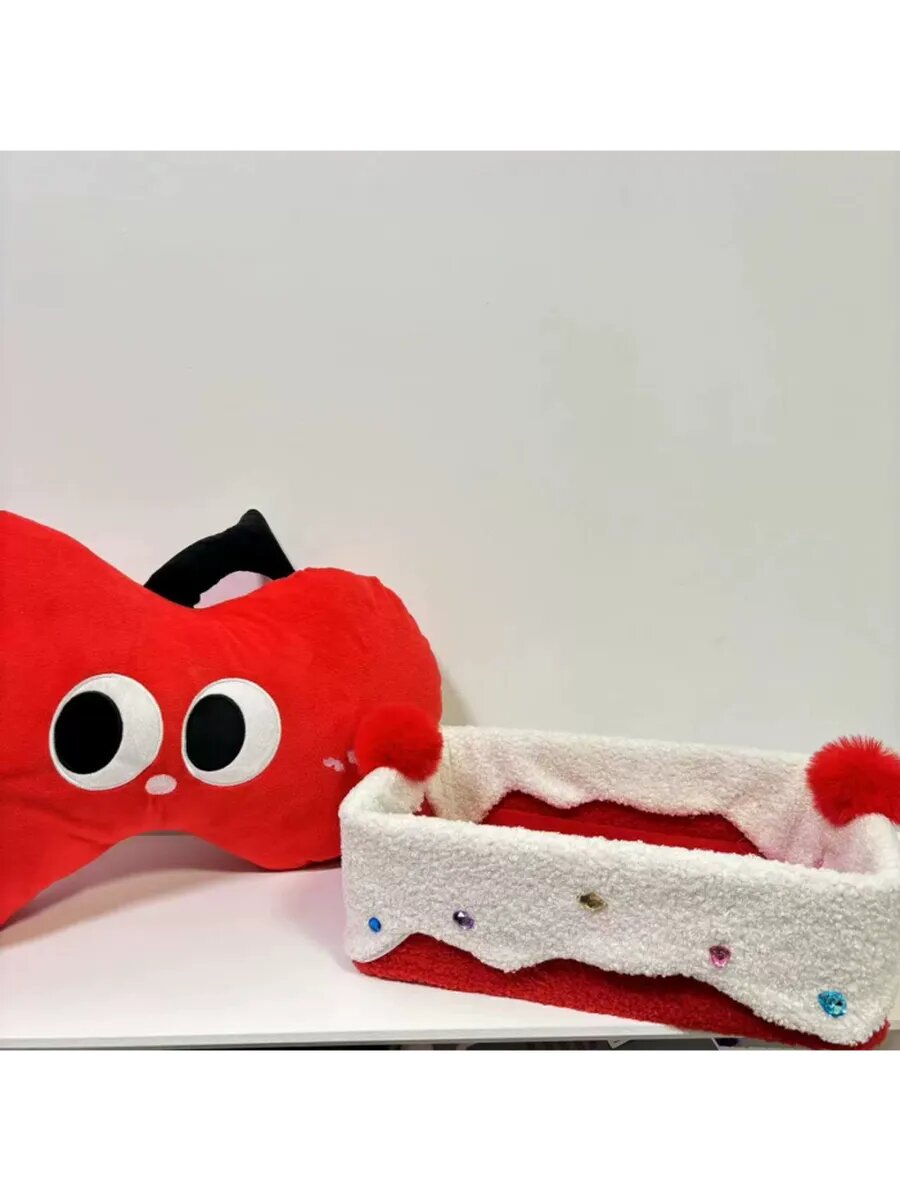 Корзина для хранения красная, 33.5*26*13см, хлопок