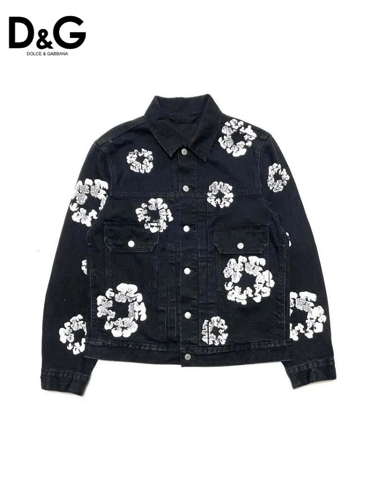 Куртка Dolce&Gabbana Джинсовые косухи, винтажные + грубый пошив