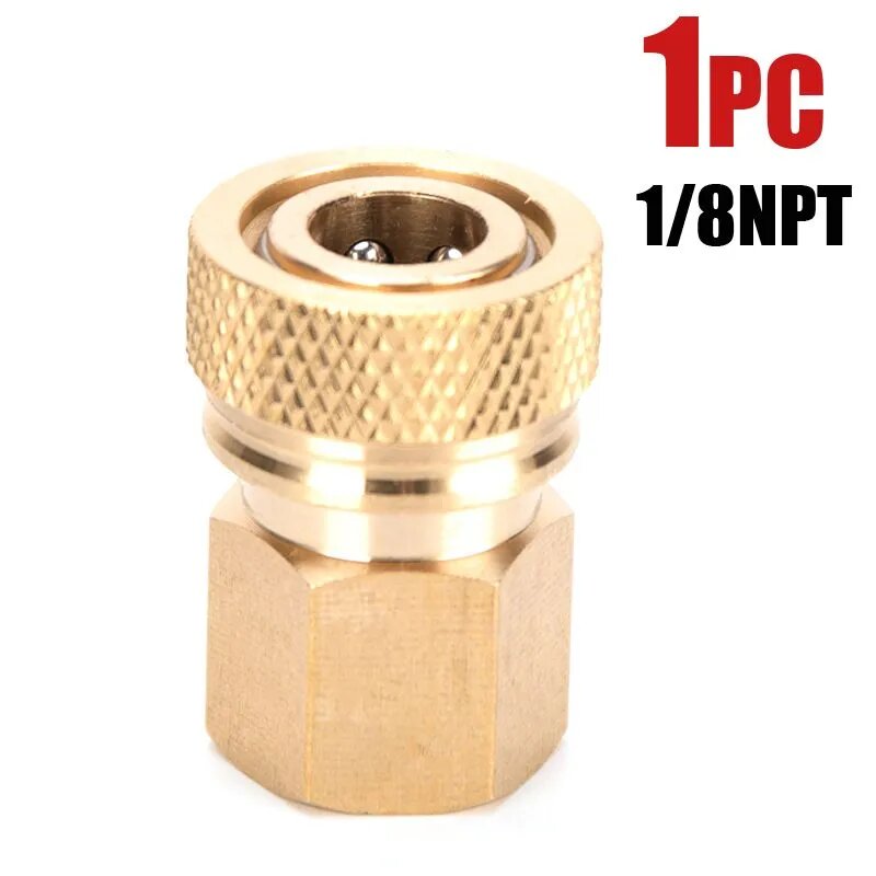 1 шт. Быстросъемный соединитель с резьбой M10x1 1/8NPT 1/8BSPP 8 мм для заправки воздуха Медный быстросъемный разъем, фитинги для освобождения, соединения для насосов, запчасти и аксессуары