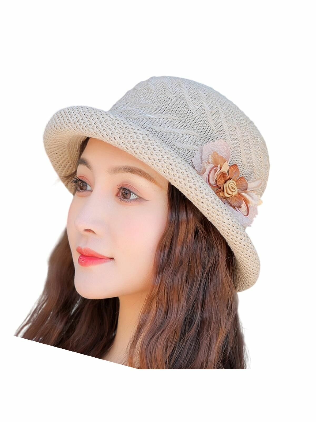 Вязаная шляпа с узлом для рыбалки, Цвет Хаки