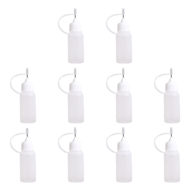 10шт 10 мл Пластиковый Сжимаемый Наконечник Аппликатор Бутылка-Капельница Бутылки с Иглой