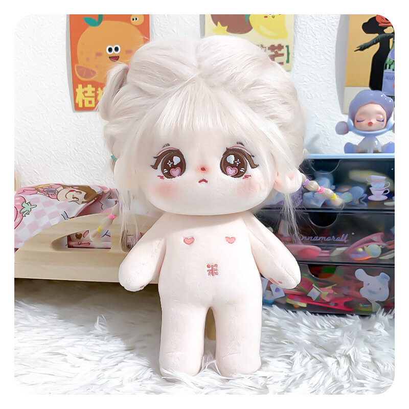 20 см хлопковая кукла девочка с каркасом, обнаженная кукла, игрушка для переодевания, хлопковые кукольные одежды оптом в наличии