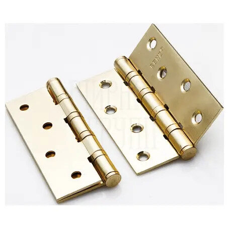 Петля стальная Renz (Ренц) 100x75x25 4 подшипника б/колп. IN100-4BB FH латунь матовая