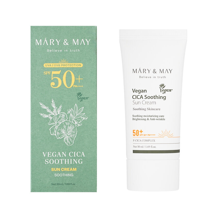 Крем для лица MARY&MAY солнцезащитный успокаивающий SPF50+ PA++++ 50 мл