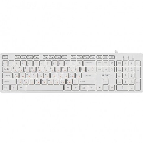 Клавиатура Acer OKW123 белый USB (ZL. KBDEE.00D)