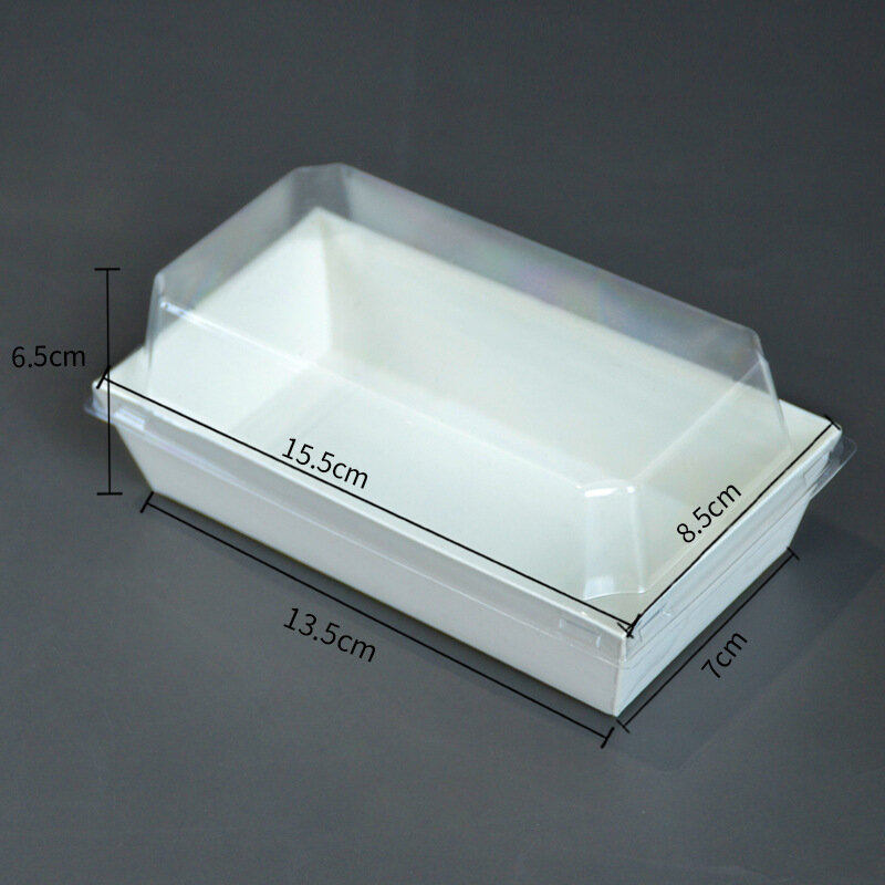 Коробка для упаковки Taro Mud Snow Shell, прямоугольная бумажная пластиковая коробка, коробка для сыра, коробка для рулета, выпечки, прозрачная коробка для выноса