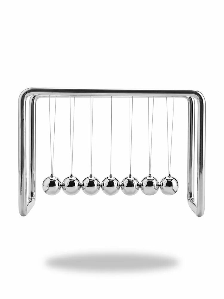 Маятник Ньютона, металлические шары, 18 9 13 см, серебристый