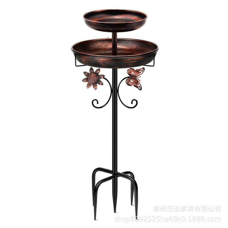 Подставка для купания птиц из металла для улицы, кормушка для птиц, садовая, дворовая, газонная, встраиваемая кормушка, железное искусство, кормушка для птиц