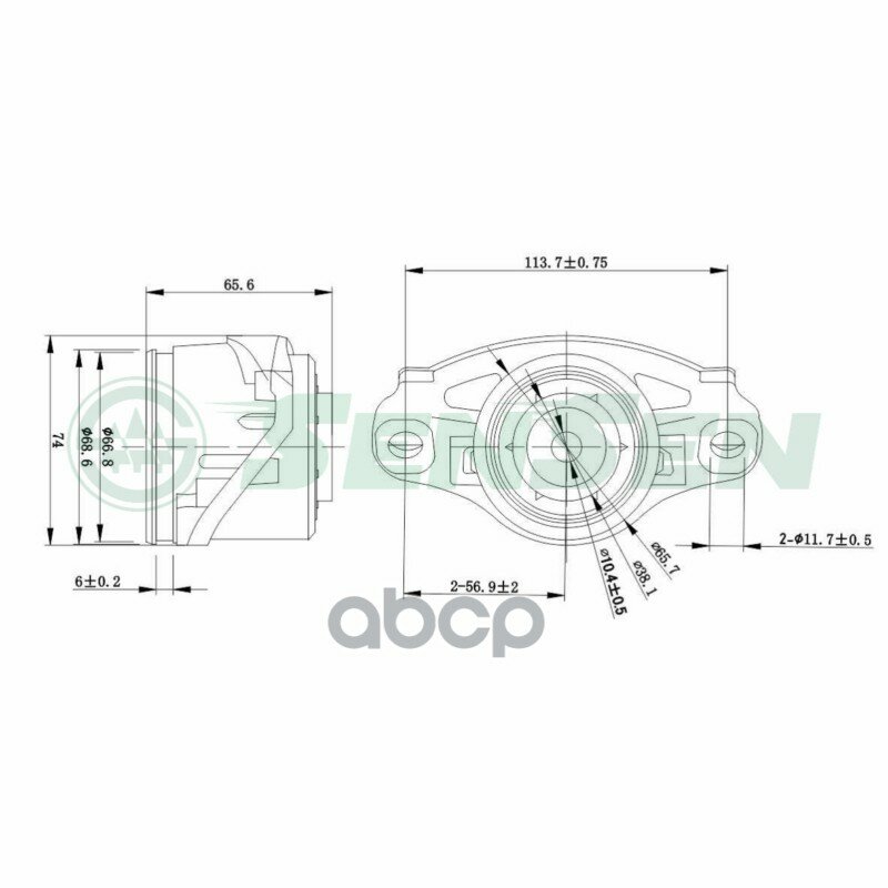 Опора амортизатора задняя SKODA Kodiaq 17-18, Superb 15-, VOLKSWAGEN Golf VIII 12- Sensen арт. M61131
