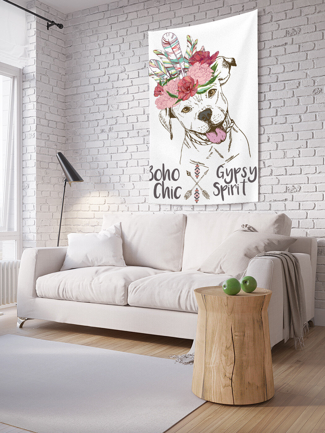 Вертикальное фотопанно на стену JoyArty "Бохо шикарный цыганский дух", из ткани, 100х150 см