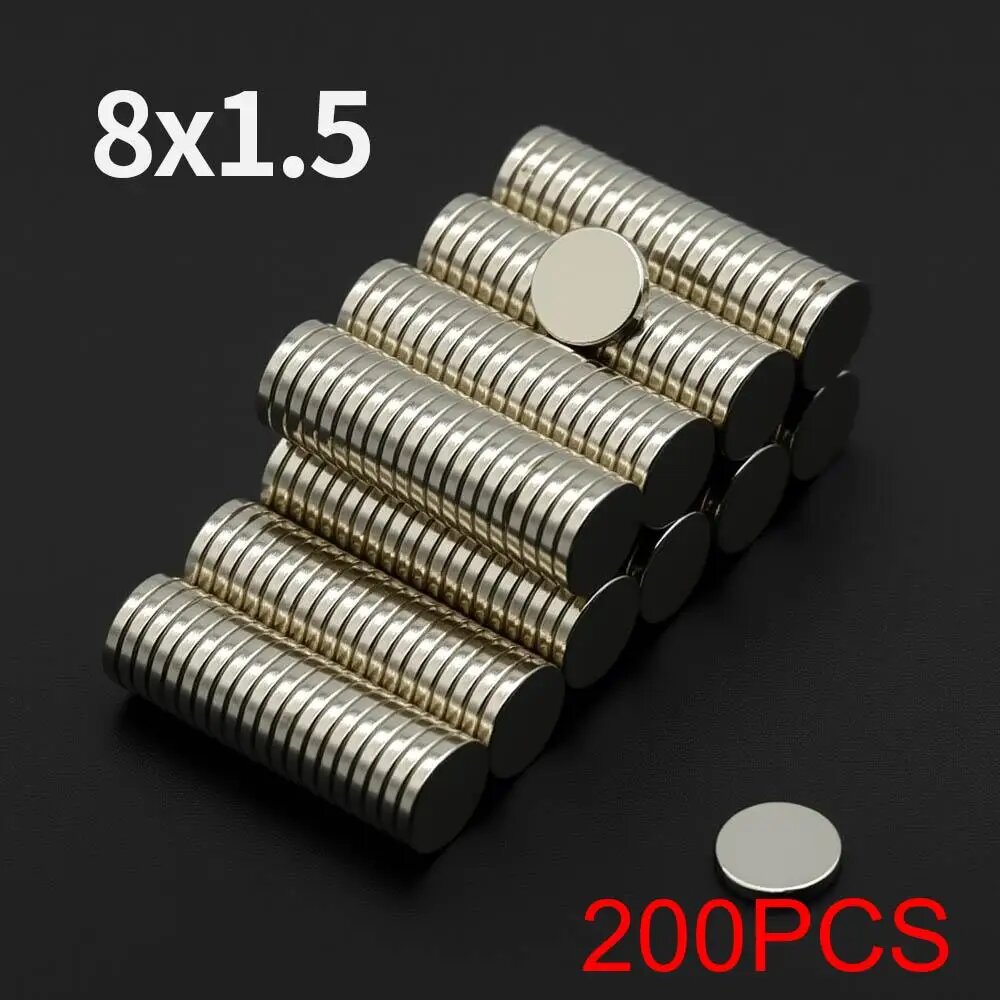 Неодимовые магниты N35 8x1.5 мм 8x1.5-200piece