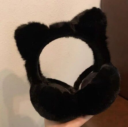 Ветрозащитные теплые зимние милые ушные наушники с кошачьими ушками для женщин, защита ушей для езды, студенческие устойчивые к холоду плюшевые наушники, теплые наушники