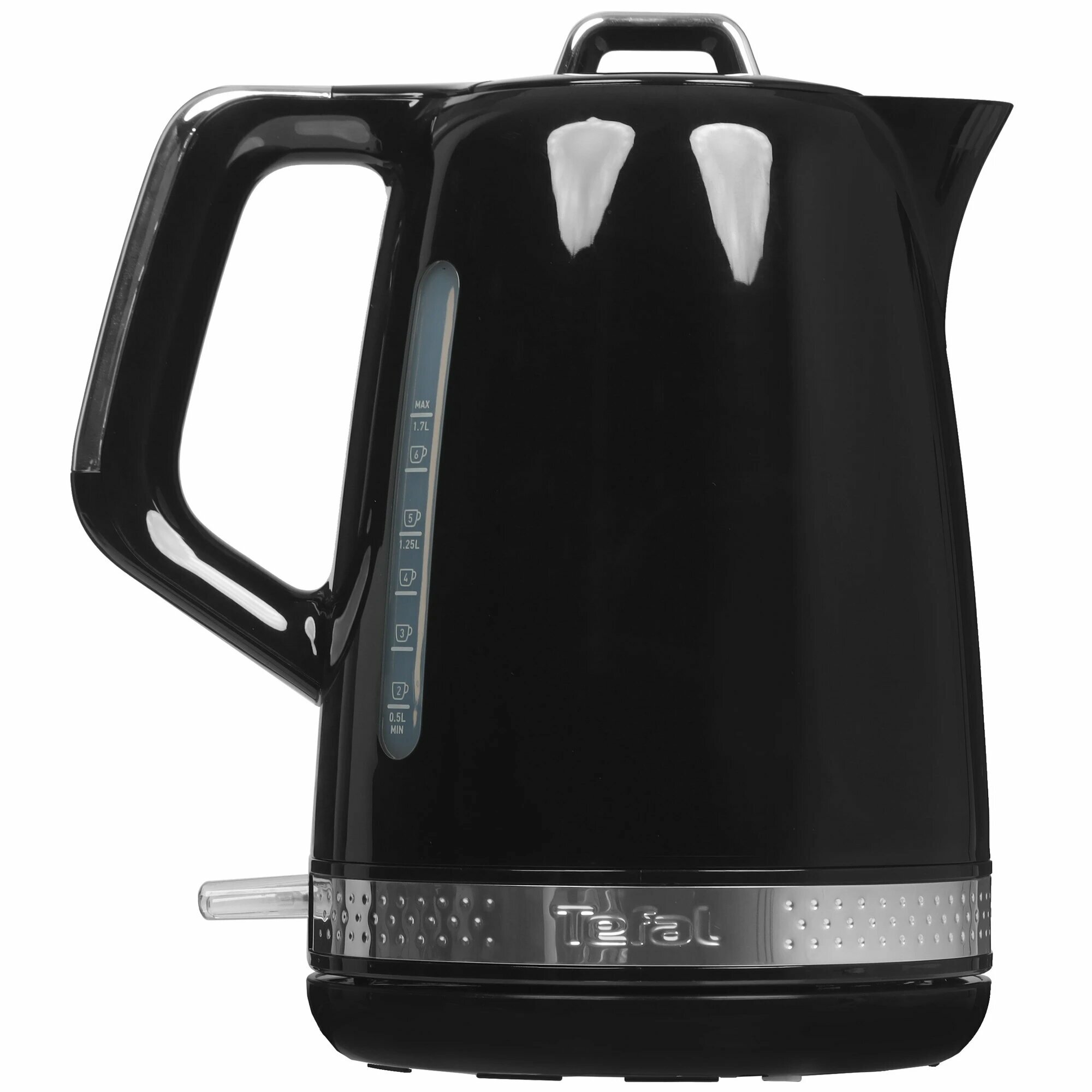 Электрочайник Tefal "Soleil" KO3558E0, чёрный, стильный, компактный, быстрое кипячение