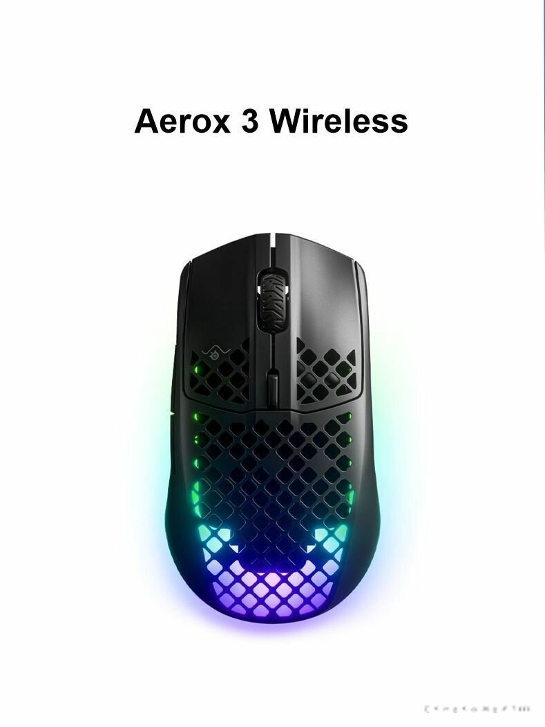 SteelSeries Игровая мышь беспроводная Aerox 3 Wireless , черный