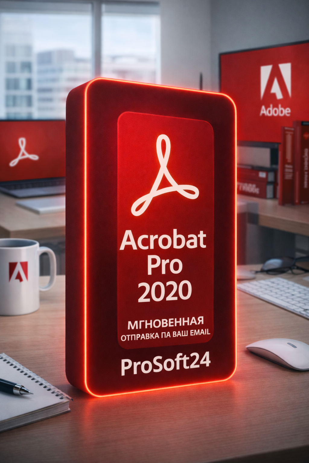 Adobe Acrobat PRO DC 2020 — версия для Windows 10/11, бессрочная лицензия, цифровой ключ + инструкция