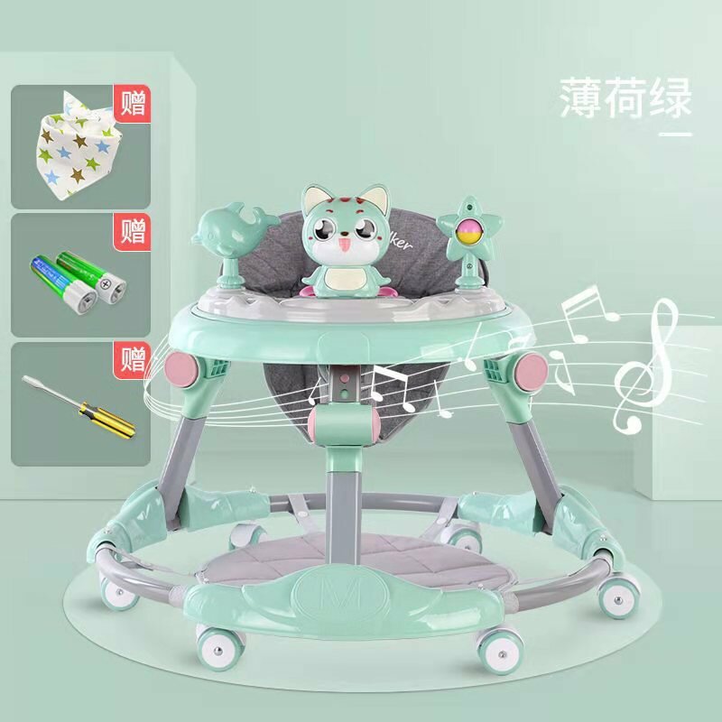 Новый ходунок для детей с 7-ступенчатой регулировкой, многофункциональный ходунок для мальчиков и девочек