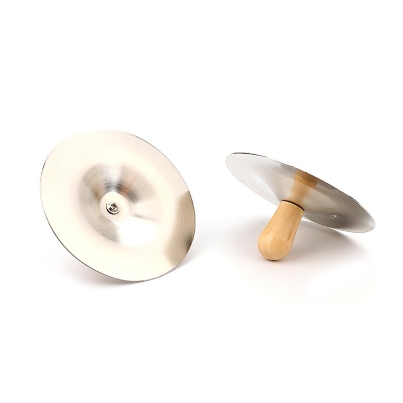 Пальчиковые Тарелки с Деревянными Ручками Портативные Тарелки Для Танца Живота Мини-Марши Тарелки Orff Музыкальный Инструмент Прочный