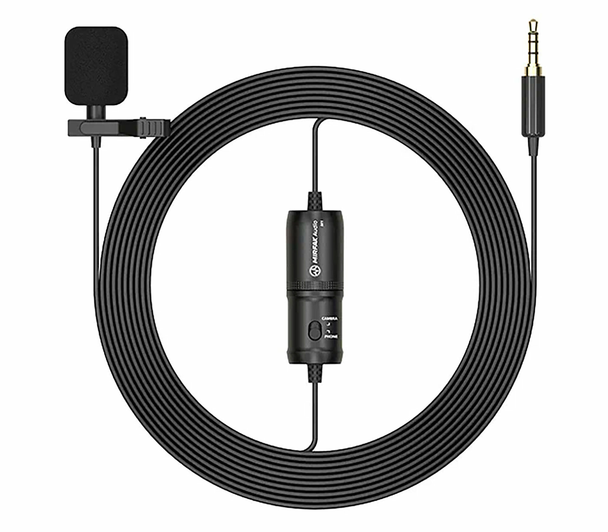 Микрофон Mirfak MC1, петличный, 3.5 мм TRS / TRRS, для интервью