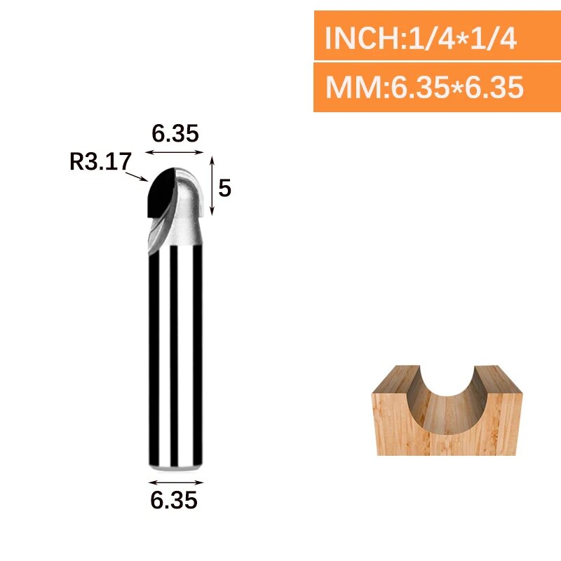 Vsharp Алмазная круглая фреза для МДФ 6.35x6.35