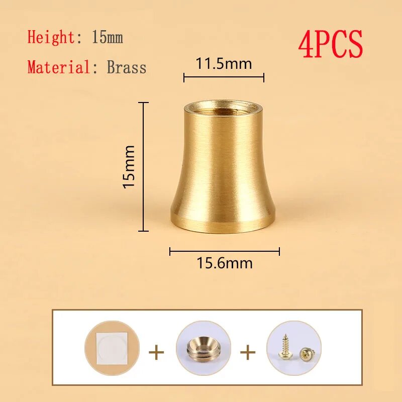 Латунные ножки для мебели 4 шт. Volcano 15mm 4PCS