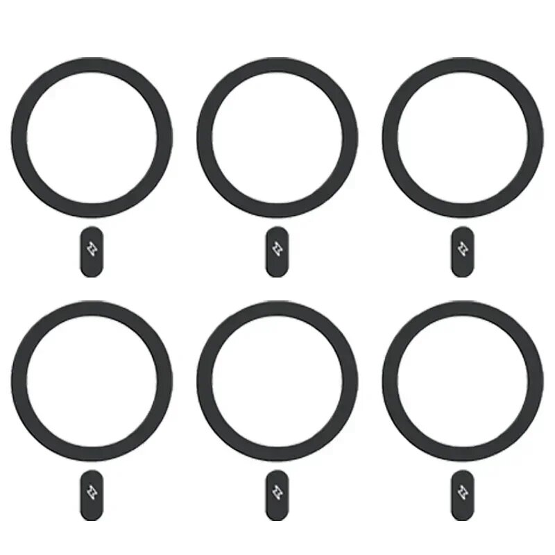 Магнитное кольцо Magsafe, серый/черный, 6шт