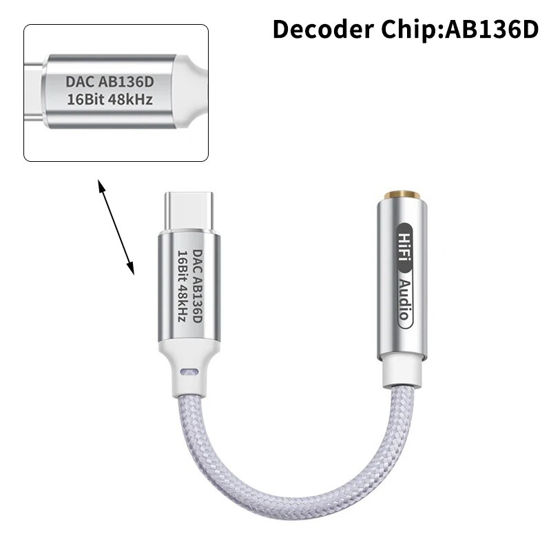 SD&HI USB-C до 3,5 мм DAC усилитель для наушников CX31993