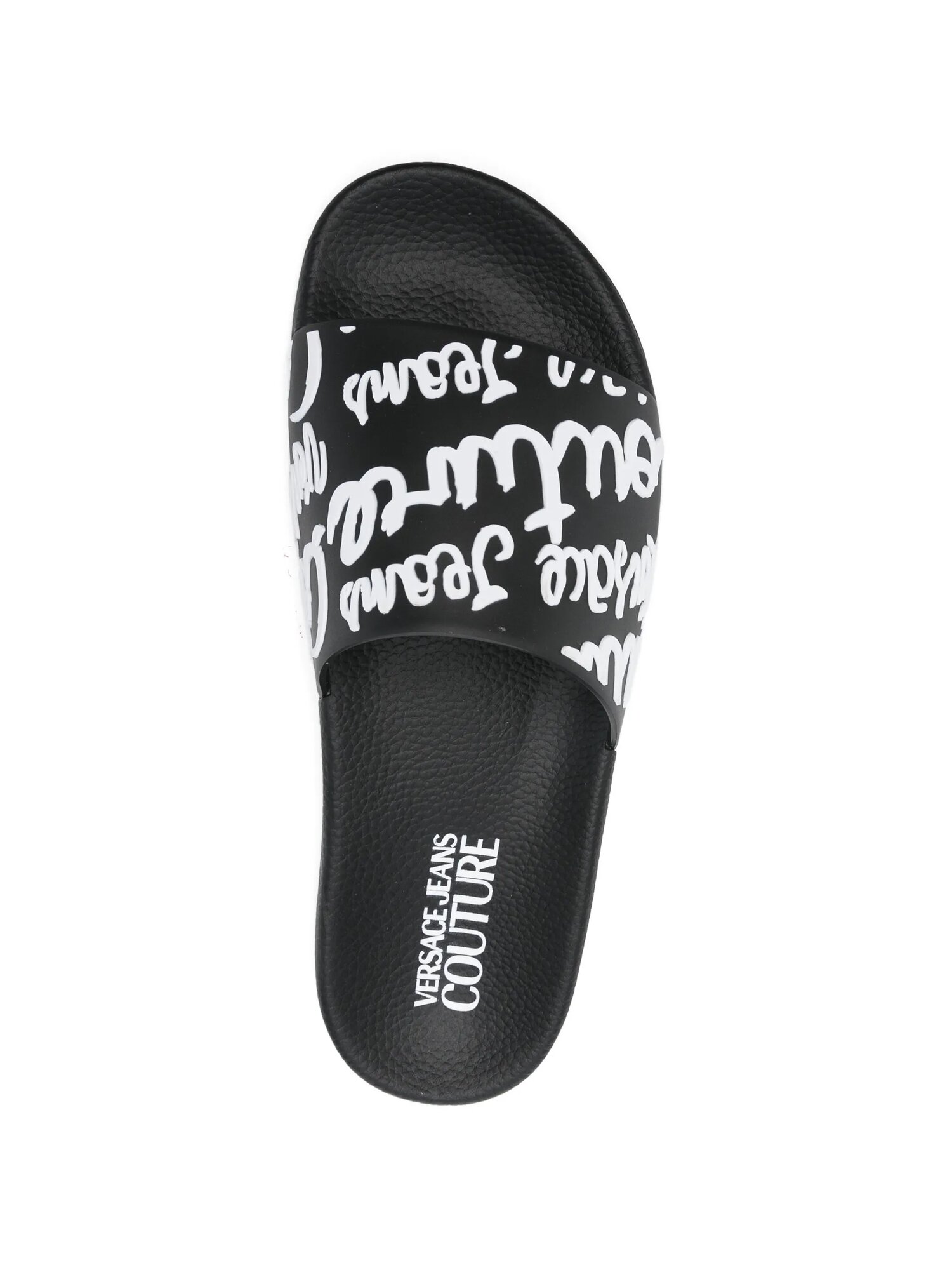 Шлёпанцы Versace Jeans Couture Printed slides, размер 37, black/black — фото 1
