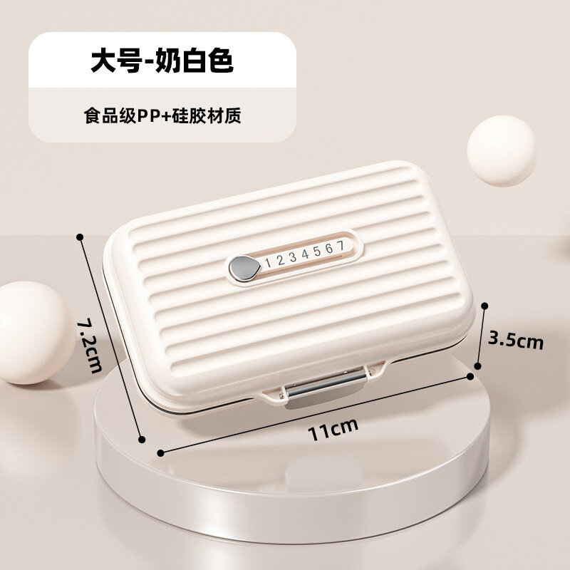 Портативная таблетница для разделения лекарств, небольшой органайзер для таблеток для ежедневного использования, мини-таблетница с функцией напоминания для трех приемов пищи в день, семь дней в неделю.