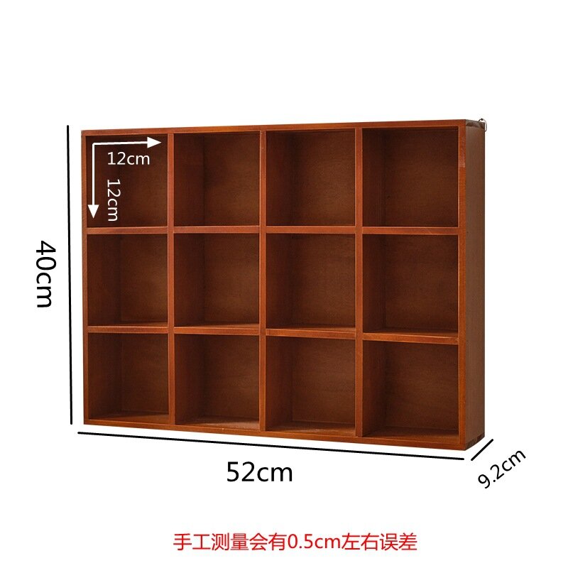 Подставка для хранения чашек из массива дерева, деревянный настольный органайзер с ячейками для мелочей, винтажный ящик для хранения, настенный вертикальный органайзер на 12 отделений.