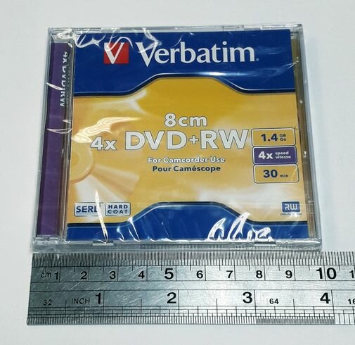 Компакт-диск перезаписываемый DVD+RW 8 см 1.4GB JC/5