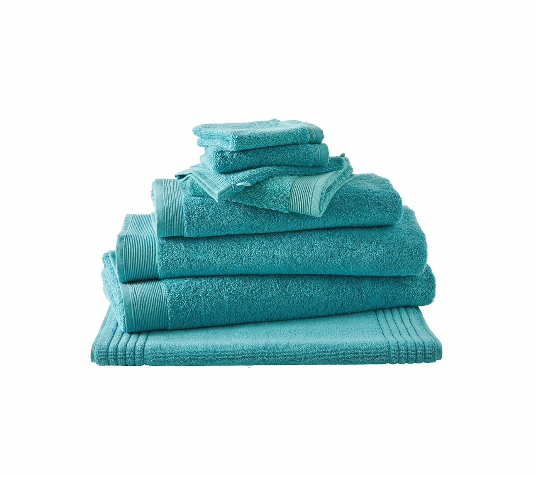 Полотенце Blanc des Vosges UNI CELADON 30/з0 бирюзовый хлопок 600гр/м2 (набор 2шт)