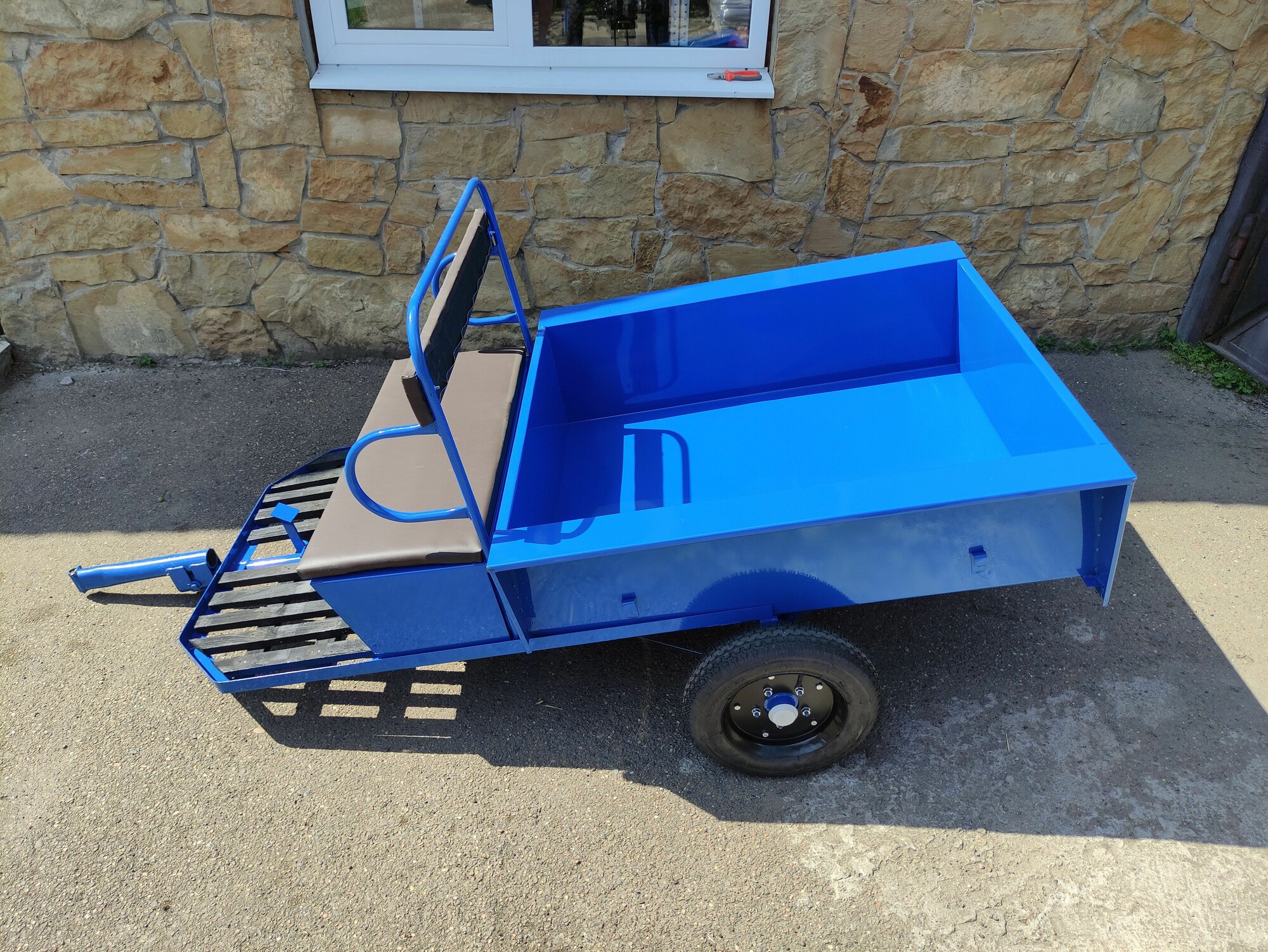 Прицеп для мотоблока самосвал 2-х местный