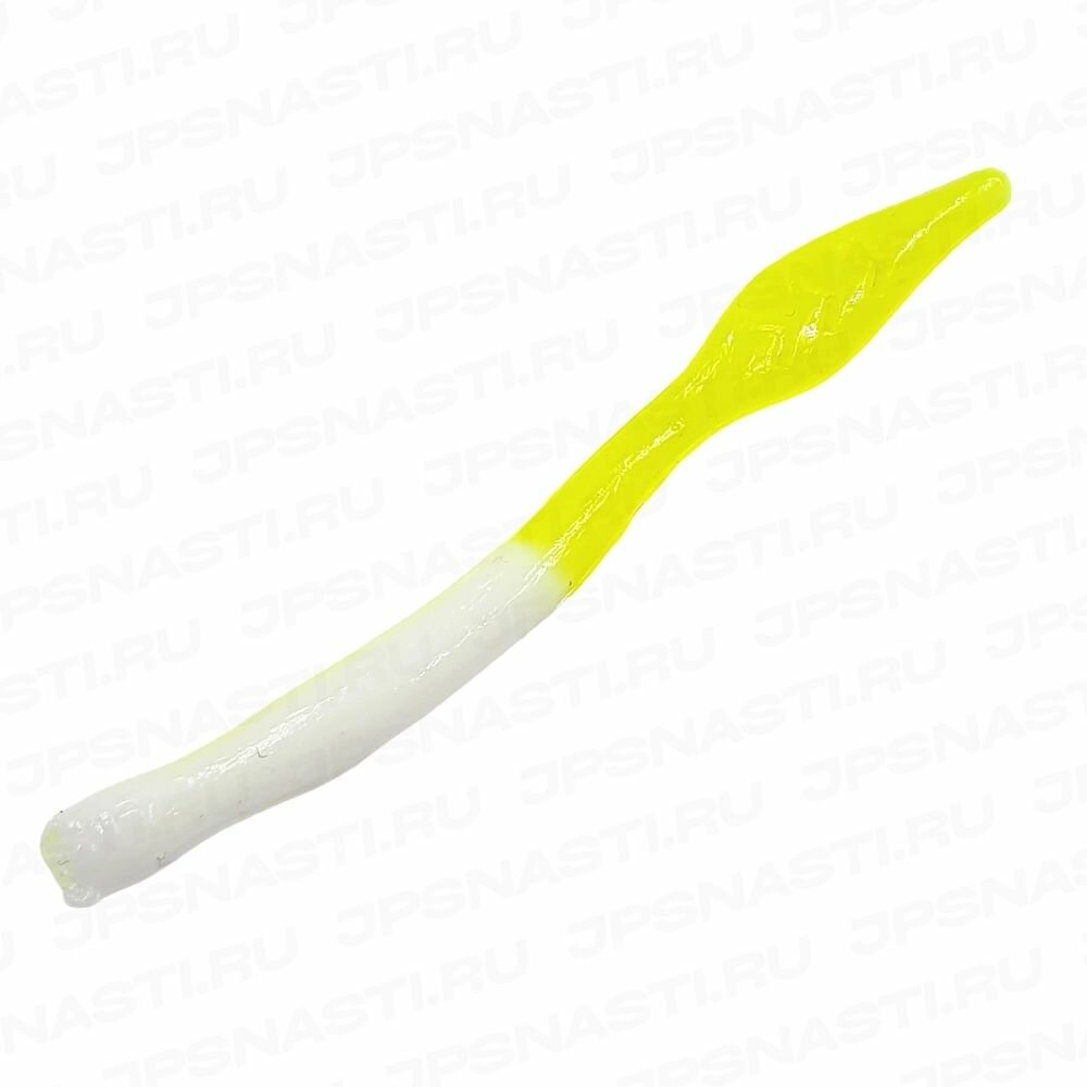 Силиконовые приманки на форель Eleven Lures Bobr 3.1, Lemon White, сыр / Форелевая приманки бобриный хвост