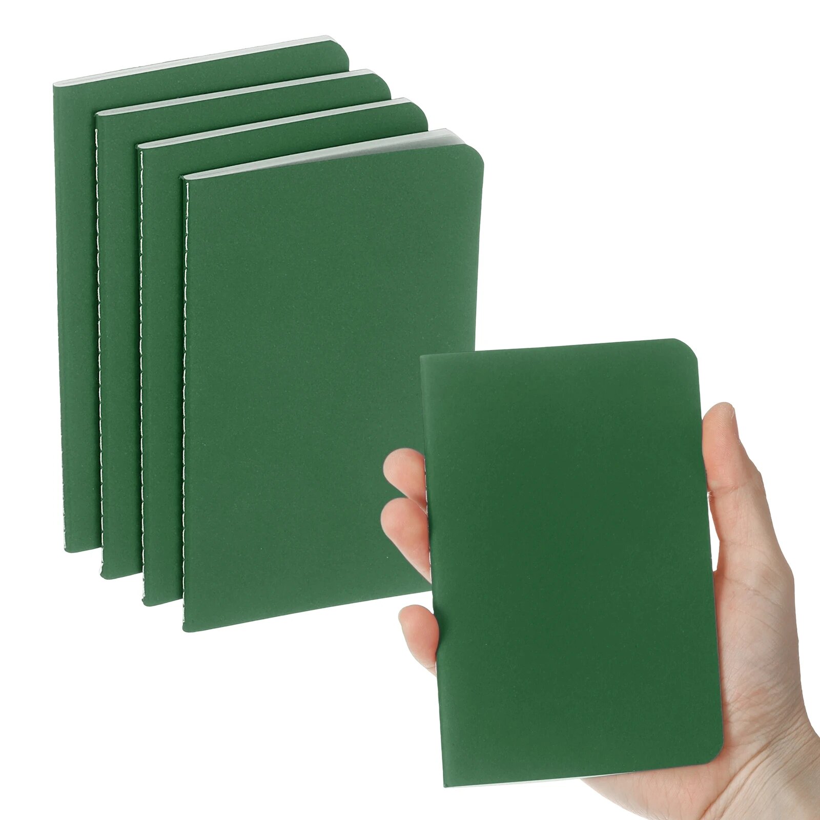 Мини-блокнот A6 крафт-бумага 4/6 шт Зеленый, 6Pcs, Green Tone