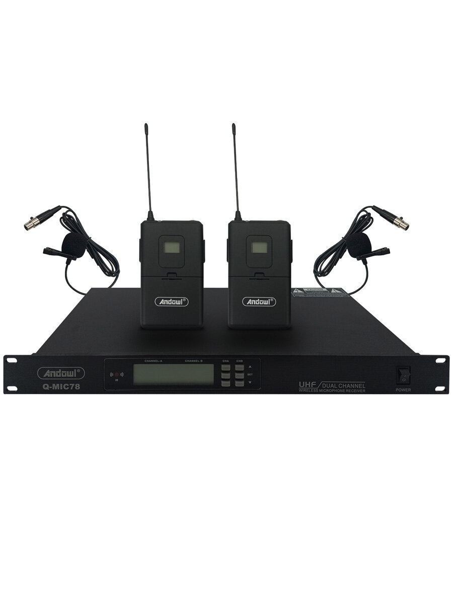 Беспроводная микрофонная система Andowl Wireless Microphone Set 2pcs (Q-MIC78)