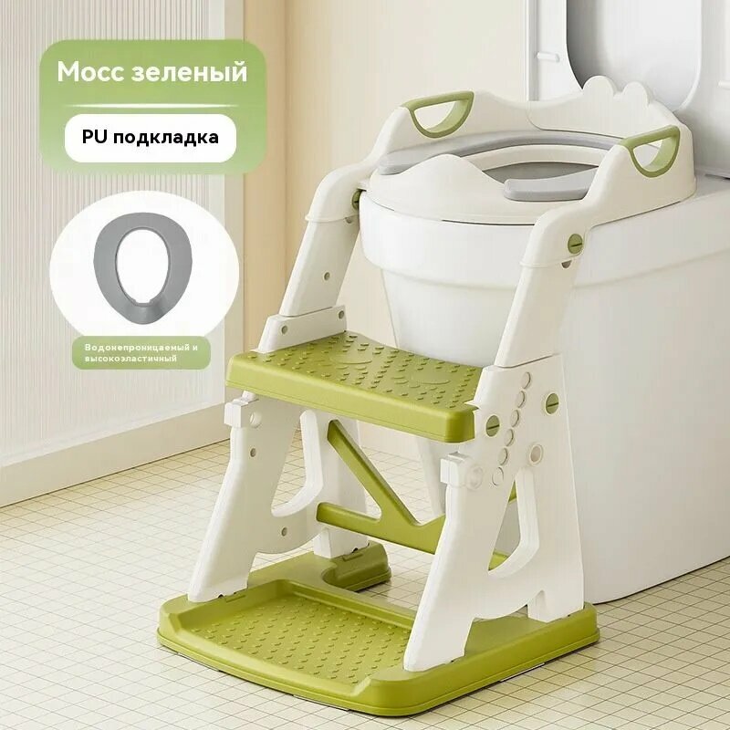 Стульчик-горшок складной (ступенька) детский для ванной: Портативный антискользящий унитаз-лестница для малышей, туалета, приучения к горшку (Baby, Toddler)