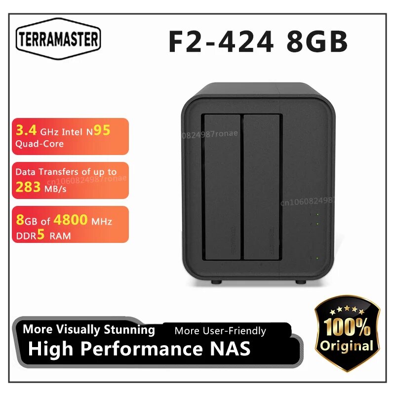 TERRAMASTER F2-424 8ГБ сетевое хранилище ЕС