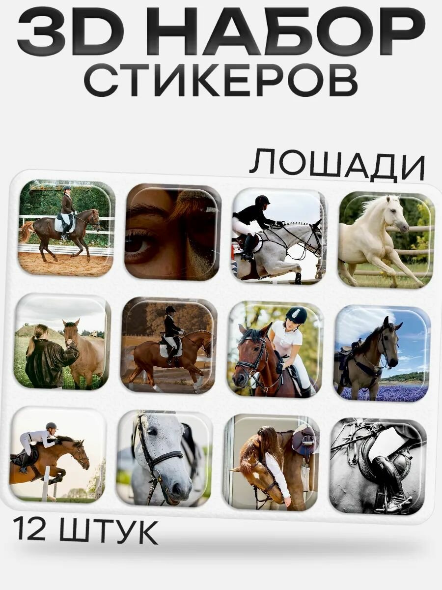 3D стикеры на телефон лошади