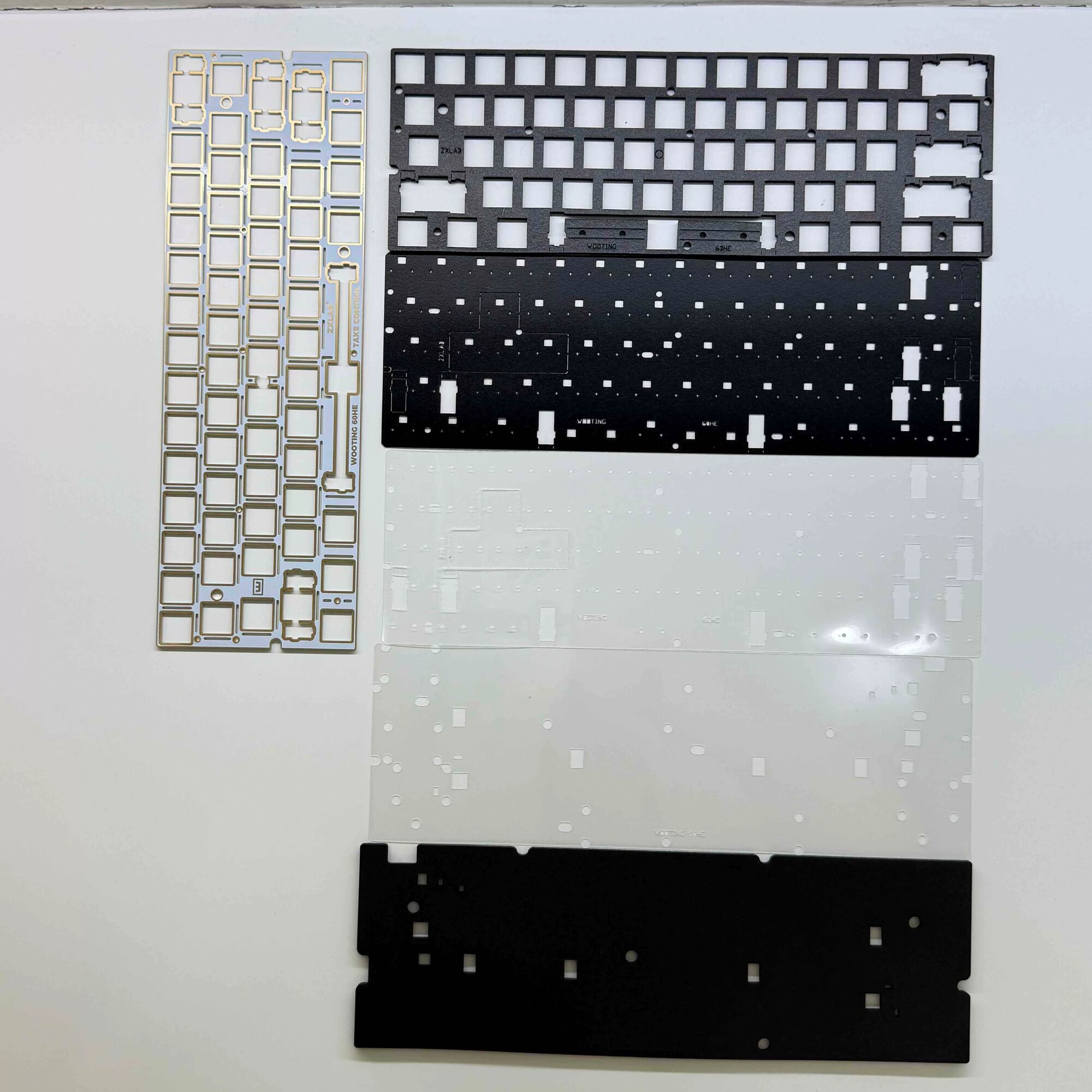 Wooting60HE, модифицированный под Holy60, с полым алюминиевым корпусом (KBDfans), магнитными переключателями,